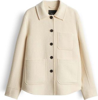 someday Wolljacke NATTA Regular im Overshirt Stil lockere Passform, gerader Schnitt, gek&auml;mmte Oberfl&auml;che, Woll-Optik