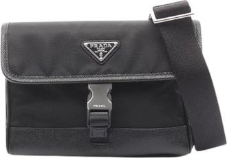 Prada Pre-owned RE Nylon Tessuto Saffiano Sac bandouli&egrave;re - Homme - Pre-owned - Noir - Taille: ONE Size
