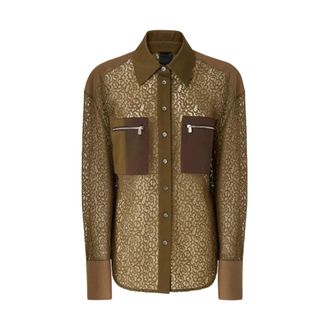Pinko Magliocco Camicia Pizzo e Cotone - - Blouses & Shirts - Damen - Mehrfarbig - M