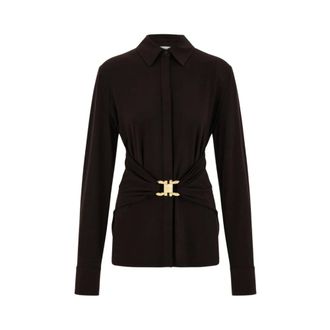 Ferragamo Damen, Blusen & Hemden, Braun, XSGr&ouml;&szlig;e