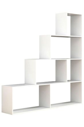 MID.YOU Mid.you Regal Dubila, Wei&szlig;, Holzwerkstoff, 155x163x29 cm, stehend, Wohnzimmer, Regale, B&uuml;cherregale