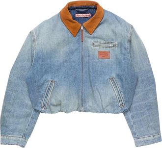 Acne Studios Femme, Vestes, Bleu, Taille: 38 FR Blouson Bomber en Denim
