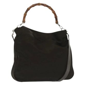 Gucci Pre-owned Nylon sacs-gucci - Femme - Pre-owned - Brun - Taille: ONE Size