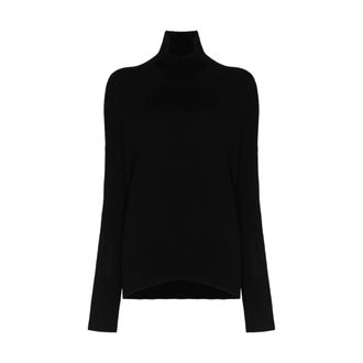 Lisa Yang Schwarzer Kaschmir-Strickrollkragenpullover - - Knitwear - Damen - Schwarzk - M