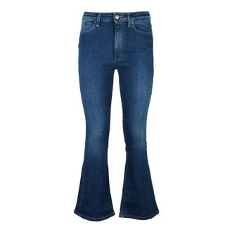 Dondup Jean &eacute;vas&eacute; en m&eacute;lange de coton - Femme - Jeans - Bleu - Taille: W25