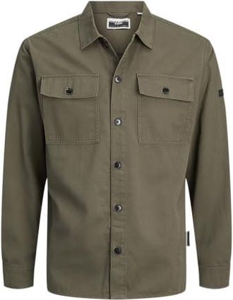 Jack & Jones Jcogrid Classic Overshirt Ls, Grape Leaf, L Hommes