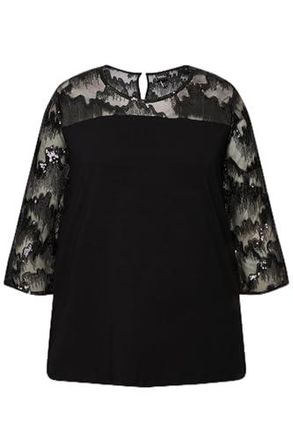 Ulla Popken Chemisier &agrave; Sequins Blouse, Noir, 48-50 Femme