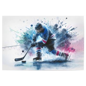 artboxONE Poster 30x20 cm Sport Eishockey B hochwertiger Design Kunstdruck - Bild Sport bunt Eishockey