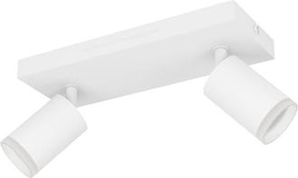 Eglo connect.z Smart-Home LED Deckenlampe Melitello-Z, Deckenstrahler mit 2 Spots, ZigBee, Matter, App und Sprachsteuerung Alexa, warmwei&szlig;-kaltwei&szlig;, RGB, D