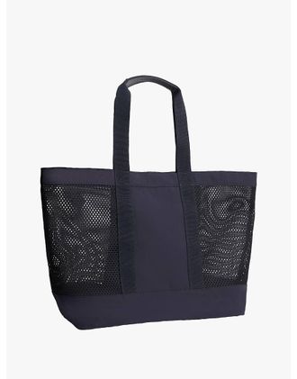 Tommy Hilfiger Cabas de plage &agrave; empi&egrave;cements en tulle - Bleu fonc&eacute;