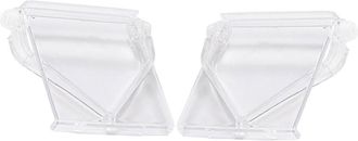 Cabilock Tv Aufsatzregal Kunststoff Transparent 2 St&uuml;ck Monitor Aufbewahrungsregal Routerhalterung Schwebendes Top Kasten Regal F&uuml;r Wohnzimmer B&uuml;ro Schlafzimme