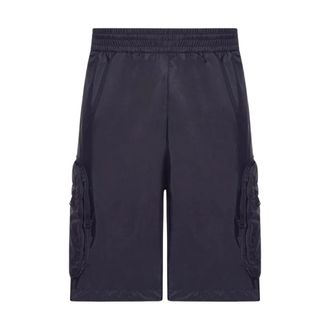 Moncler Homme, Shorts, Bleu, Taille: L Short Cargo Bleu Élégant avec Poches
