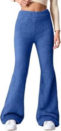 Generic Pantalon Chaud en Polaire - V&ecirc;tement Thermique Femme Pants Hiver Pantalons Grande Taille Pant &Eacute;pais Bottoms Taille Haute Pantalon Confortable Pants Su
