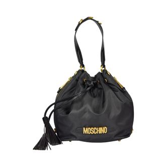 Moschino Logo Bucket Bag - - Bags - Damen - Schwarzk - ONE SIZE