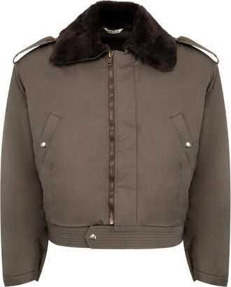 Auralee veste boutonnée à col contrastant - Vert