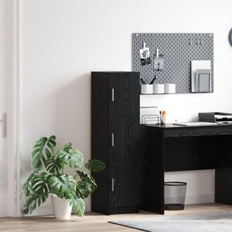 vidaXL Highboard Schwarze Eiche 31,5 x 32 x 124 cm Holzwerkstoff Vidaxl