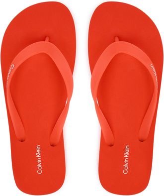 Calvin Klein Zehentrenner Calvin Klein Logo Strap HM0HM02105 Orange