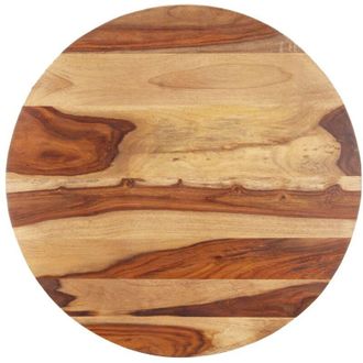 vidaXL Vidaxl - Plateau de table rond en bois dacacia massif 80 cm - &Eacute;paisseur 25-27 mm - Finition polie et vernie - Pour r&eacute;novation de tables