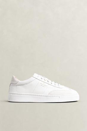 GANT Herren Mc Julien Sneaker aus Glatt- und Veloursleder (40) CLOUD Wei&szlig;