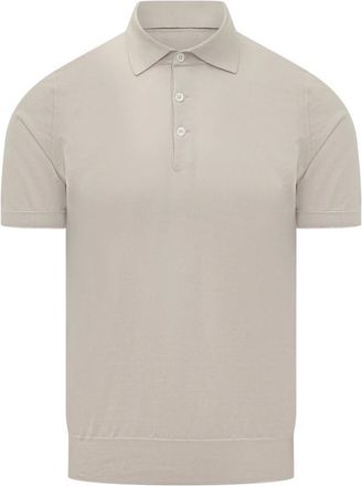 Brunello Cucinelli Homme, Tops, Beige, Taille: XL Polo en maille de coton l&eacute;ger