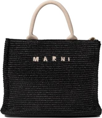 Marni Femme, Sacs, Noir, Taille: ONE Size Sac fourre-tout tiss&eacute; avec anses en corde