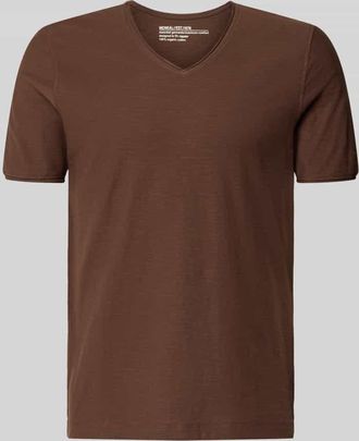 Mc Neal T-Shirt mit V-Ausschnitt und Rollsaum