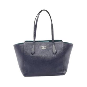 Gucci Sac Cabas en Cuir Swing Pre-owned - Femme - Pre-owned - Bleu - Taille: ONE Size