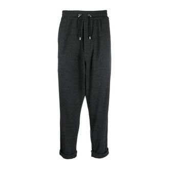 Balmain Flanellhose mit tiefem Schritt und G&uuml;rtel - - Trousers - Herren - Grau - 2XL
