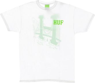 HUF Klassisches Golden Gate Tee Wei&szlig; Herren - - Tops - Herren - Wei&szlig; - S
