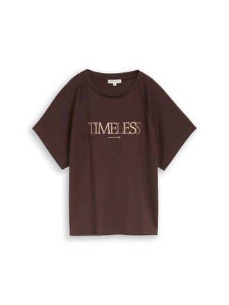 Tom Tailor T-Shirt T-Shirt (im Einserpack) Scuba T-Shirt mit Schriftzug