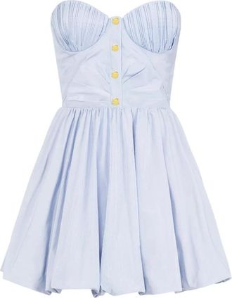 Elisabetta Franchi Femme, Robes, Bleu, Taille: 46 FR Striped Balloon Mini Dress
