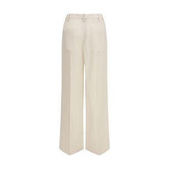 Brunello Cucinelli Womens Beige Viscose Casual Pants