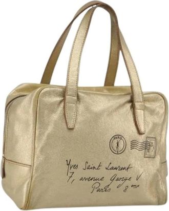 Saint Laurent Sac &agrave; main vintage en cuir pr&eacute;-poss&eacute;d&eacute; - Femme - Pre-owned - Jaune - Taille: ONE Size