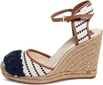 Tory Burch sandales compensées à rayures - Tons neutres