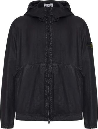 Stone Island Homme, Vestes, Noir, Taille: S Hooded Zip Jacket