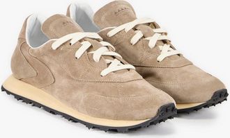 RUN OF Baskets crant&eacute;es en cuir m&eacute;lang&eacute;