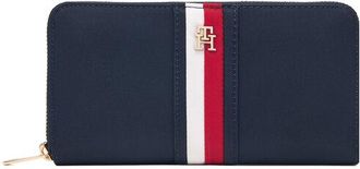 Tommy Hilfiger Geldb&ouml;rse Th Icon Lrg Za Nylon Corp AW0AW19165 Dunkelblau