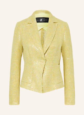 Luisa Cerano Luisa Cerano Tweed-Blazer Mit Pailletten gelb