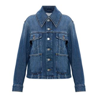 Ganni Jeansjacke mit Taschen - - Jackets - Damen - Blau - L
