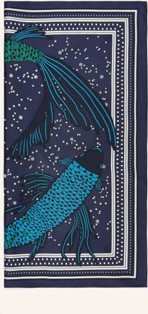 lescarf Lescarf Seidentuch blau