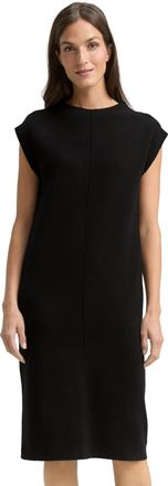 Tom Tailor Damen 1049463 Strickkleid mit Stehkragen, 14482-Deep Black, 40