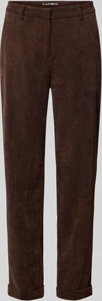 Cambio Regular Fit Cordhose mit fixiertem Beinumschlag Modell KRYSTAL