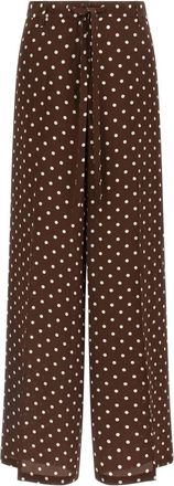 P.A.R.O.S.H. P.a.r.o.s.h., Femme, Pantalons, Brun, Taille: 38 FR Sbillo Polka Dot Silk Pantalons