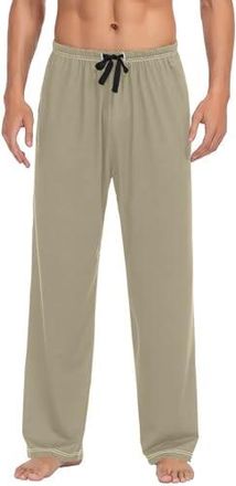 Generic Pantalon de pyjama pour homme, pantalon de pyjama noir &agrave; coupe droite pour homme, Couleur 16, L