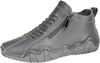 Generic Baskets pour Femme Plates Mocassins Chaussures Montante en Cuir Semelle Antid&eacute;rapante R&eacute;tro Chaussures De Marche Randonn&eacute;e L&eacute;g&egrave;res Confortable D&eacute;contr