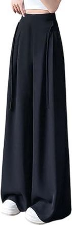 Generic Pantalon Noir Fluide Habill&eacute; Femme Sarouel Vetements Pince Patte Paper Smoking Ventre Course Super Moutarde Sexy Fantaisie Sweat Imprim&eacute;s du Bottes Ju