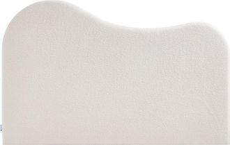 Vente-Unique Kopfteil 160 cm - Frottee-Stoff - Wei&szlig; - Voriota