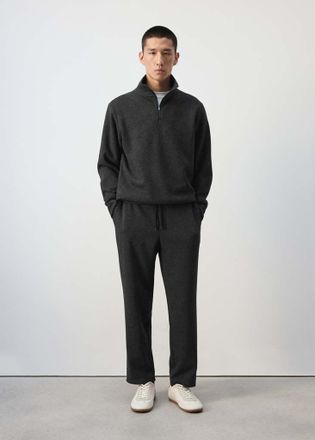 Mango Jogger-Pants mit elastischem Bund und Kordelzug dunkelgrau - Herren - XXL - MANGO MAN