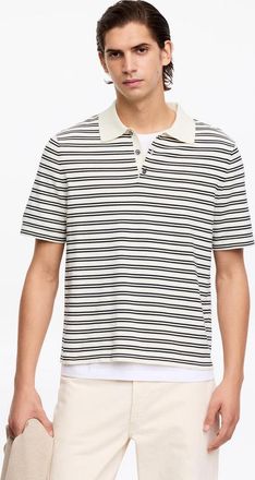 Arket Feinstrick-Poloshirt -Wei&szlig;