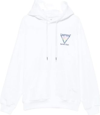 Casablanca Sweat &agrave; capuche Icon Tennis Club - Homme - Sweatshirts et sweats &agrave; capuche - Blanc - Taille: S